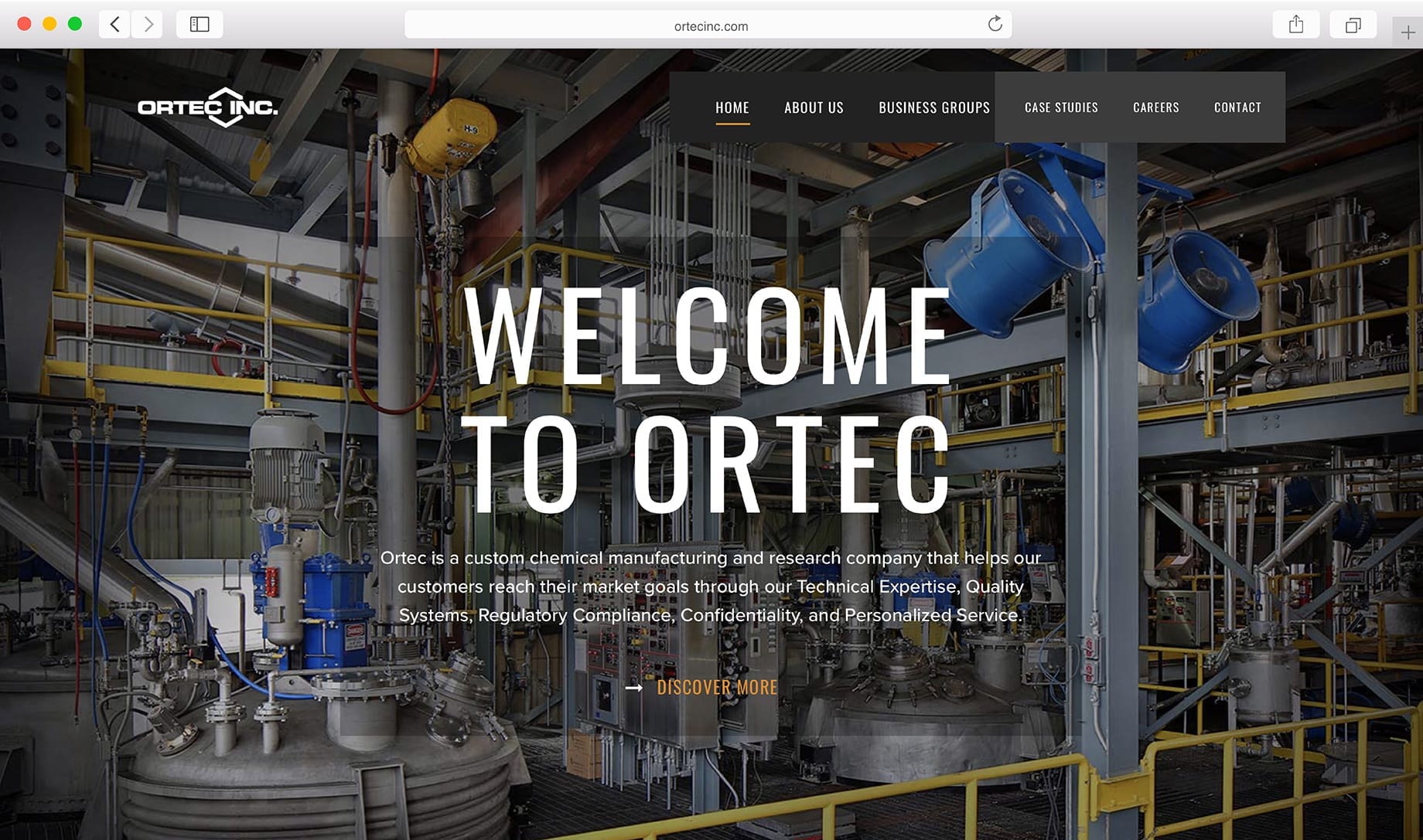 Ortec Website Design | Little Blue Studio